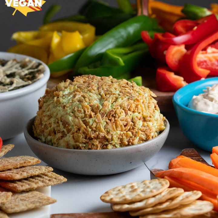 Vegan Jalapeno Cilantro Cheese Ball - The Viet Vegan