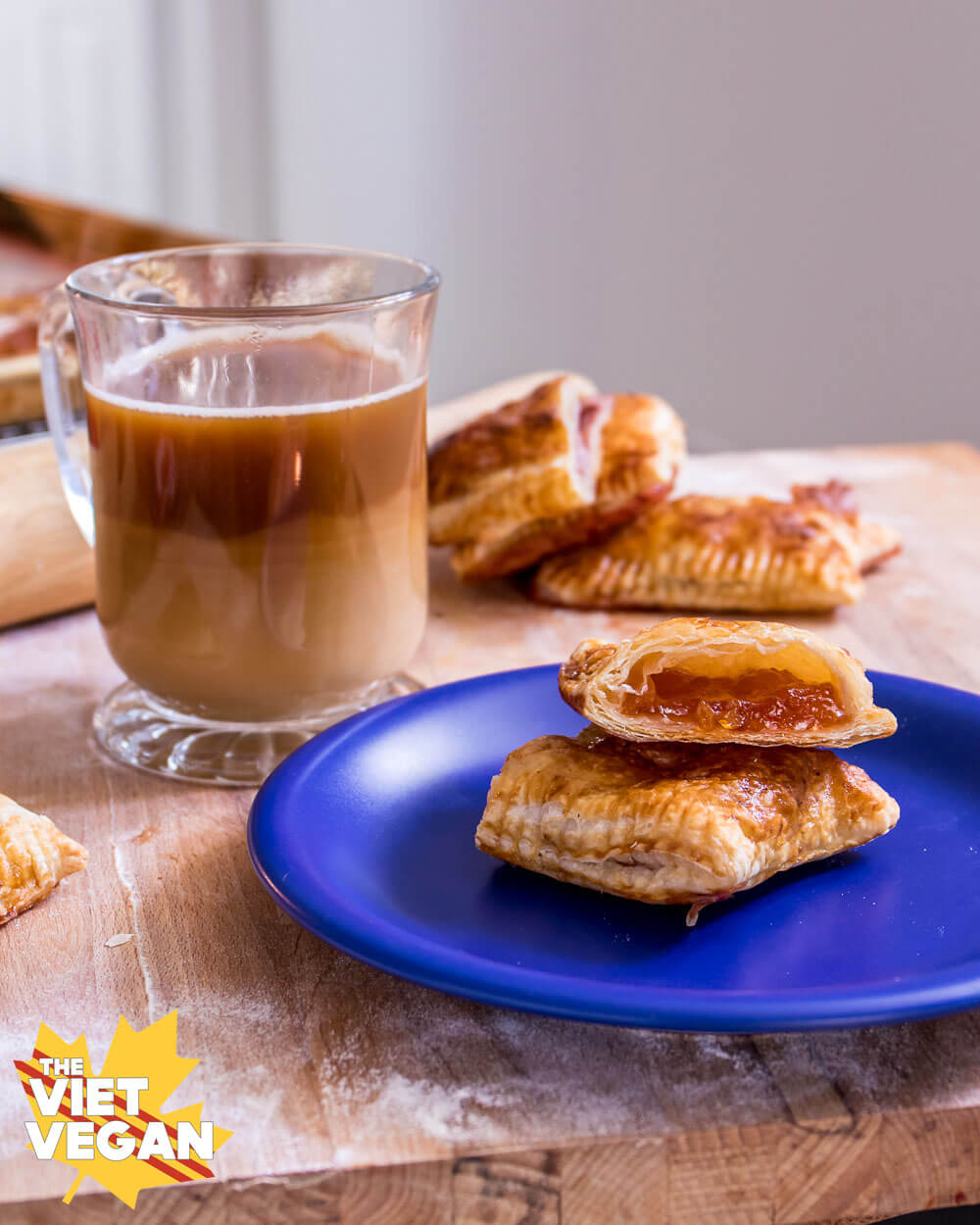 Vegan Puff Pastry Jam Pockets - The Viet Vegan