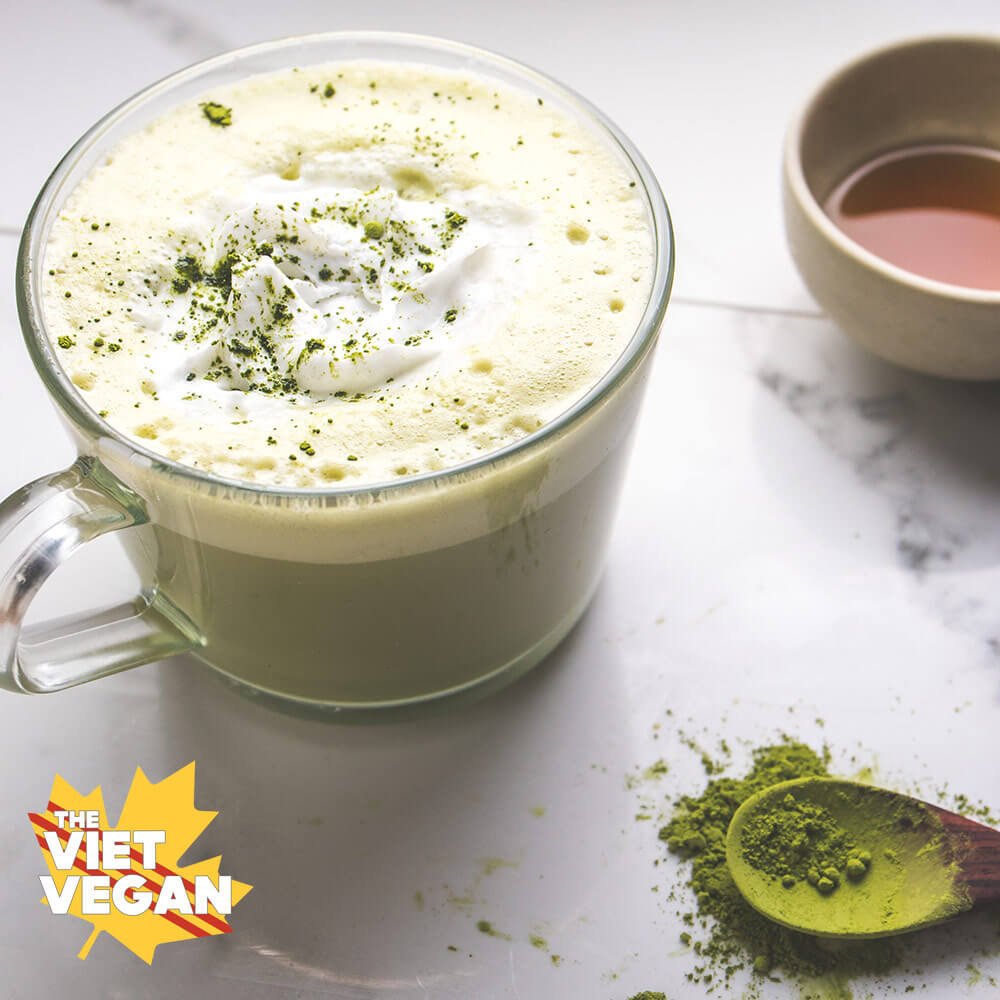 Vegan Matcha Latte & Matcha Lemon Mint Iced Tea - The Viet Vegan