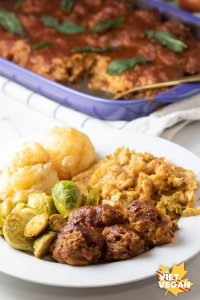 Vegan Apple Sage Seitan Meatballs - The Viet Vegan