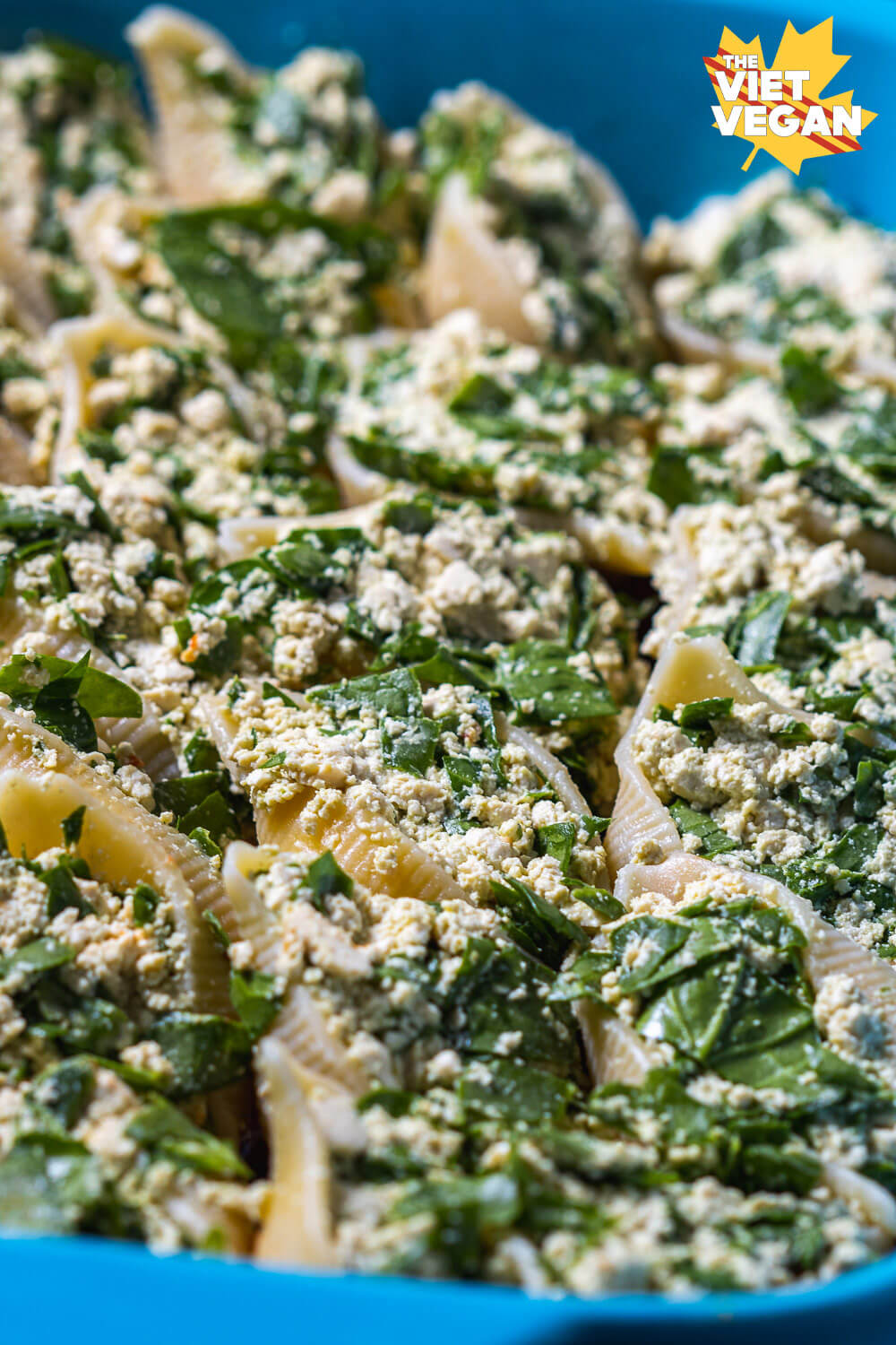 Vegan Tofu Ricotta Stuffed Shells - The Viet Vegan