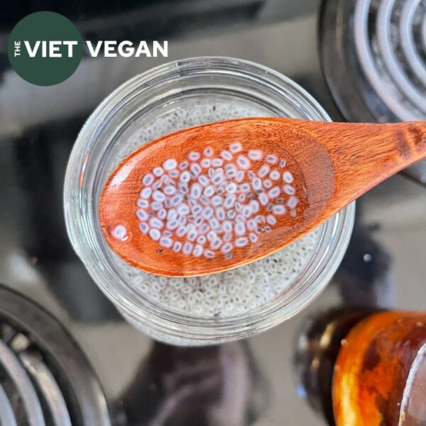 Basil Seed Drink - Nước hột é đười ươi - The Viet Vegan